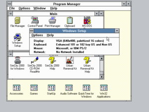 Windows 3.x 16-color palette driver and SimCity 2000 without SVGA ...