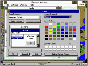 Windows 3.x 16-color palette driver and SimCity 2000 without SVGA ...